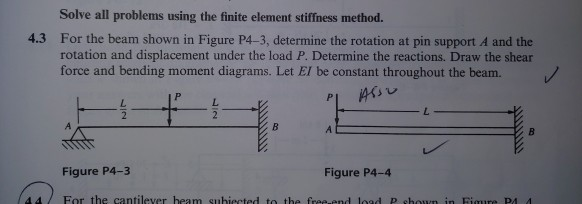 Solved 4.3 Solve all problems using the finite element | Chegg.com