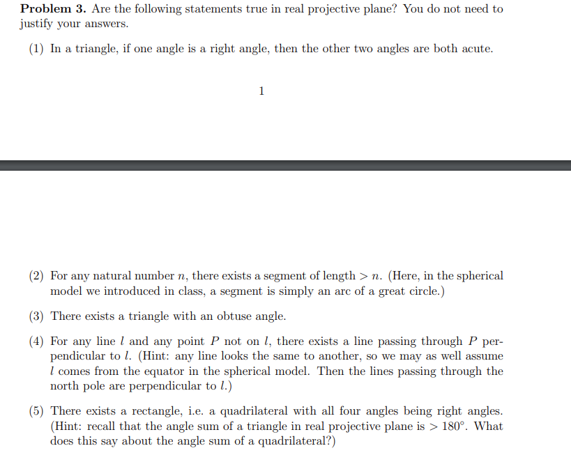 Solved Problem 3. Are the following statements true in real | Chegg.com