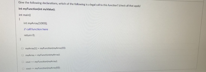Solved Give The Following Declarations Which Of The 