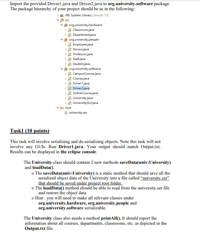 Solved Learning objectives include • Concepts of Serializing | Chegg.com