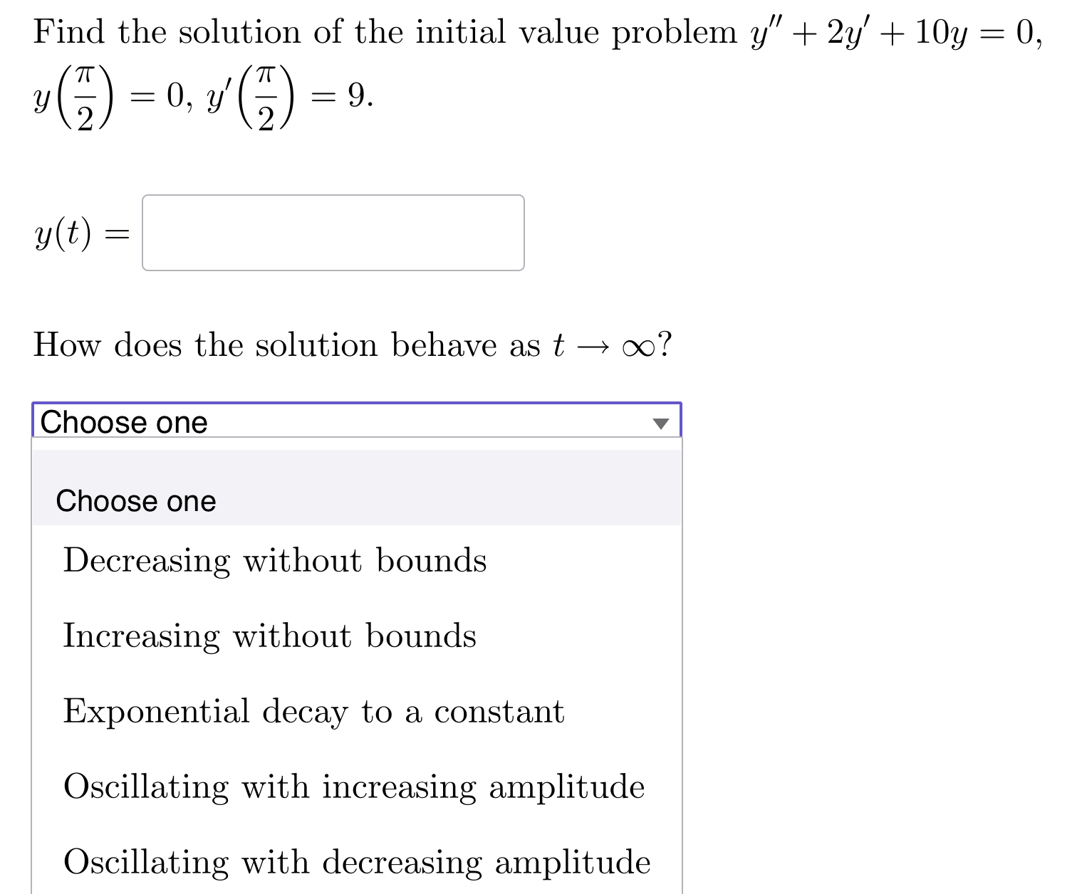 Solved Find the solution of the initial value problem | Chegg.com