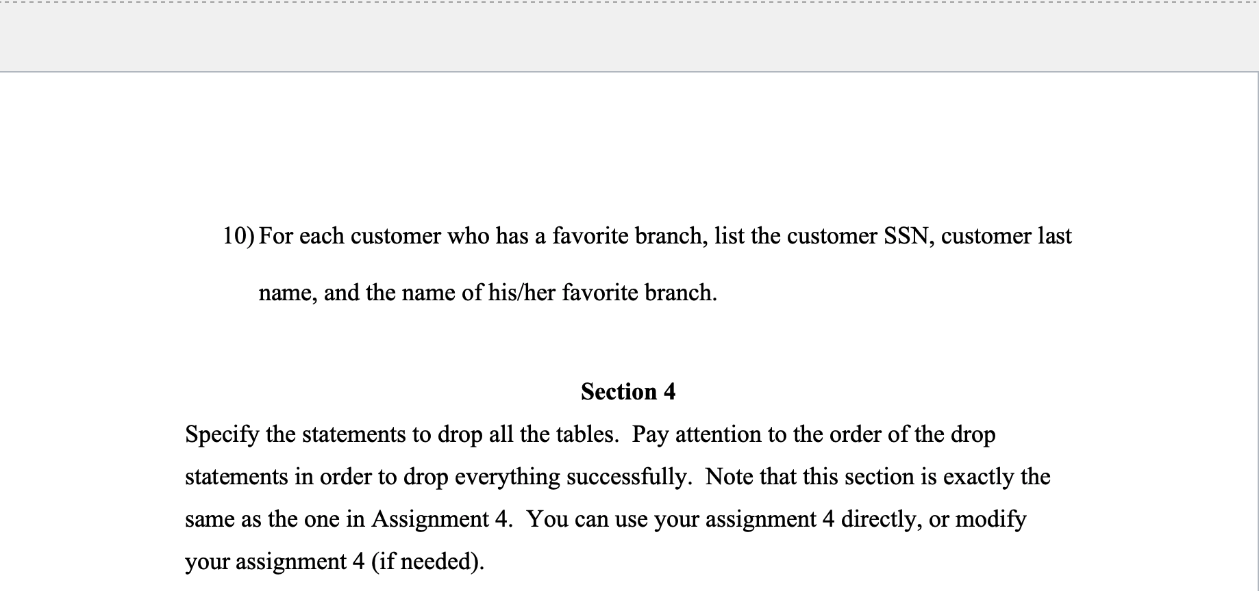 Solved Tables : 1.Table Name :Branch SQL Query : /*1.Create | Chegg.com
