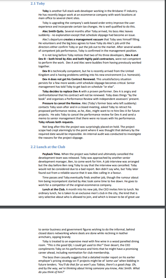 Professional issues in computing, case study | Chegg.com