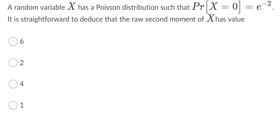 Solved -2 A random variable X has a Poisson distribution | Chegg.com