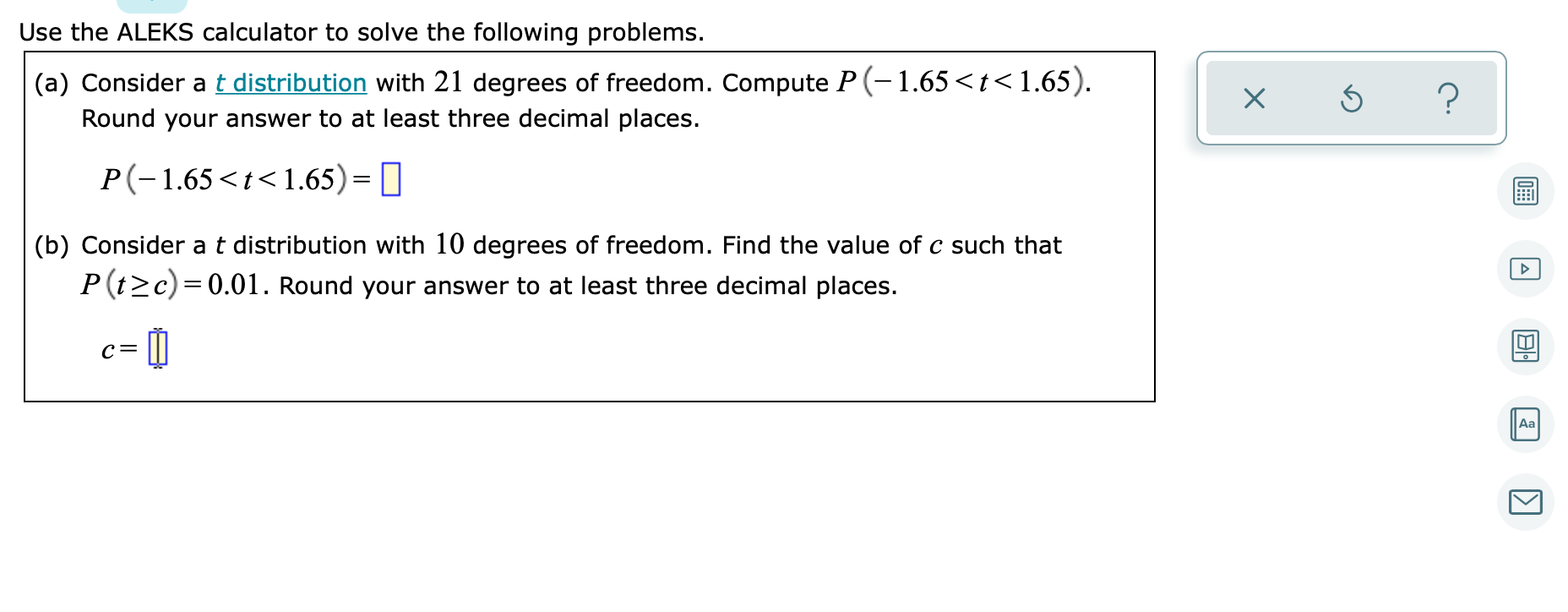 Solved Use the ALEKS calculator to solve the following | Chegg.com