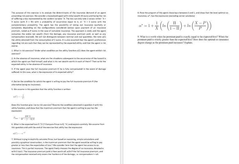 Solved Fose the program of the agent chooxing a between 0 | Chegg.com