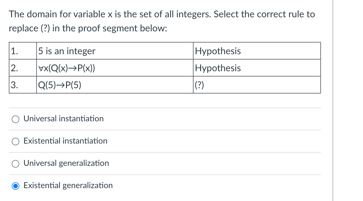 Solved The domain for variable x is the set of all integers. | Chegg.com