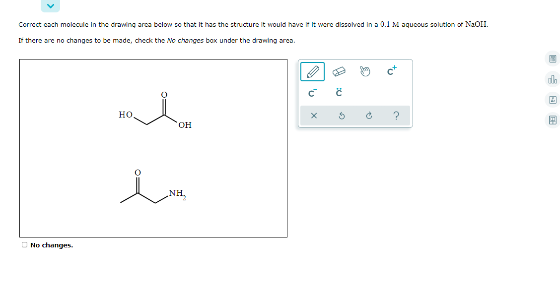 Solved Correct each molecule in the drawing area below so | Chegg.com