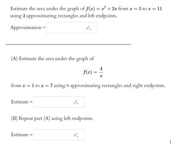 Solved Estimate the area under the graph of f(x) = x2 + 2x | Chegg.com