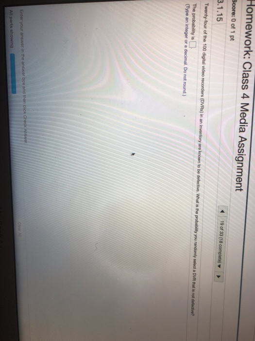 Solved Homework Class 4 Media Assignment Score 0 Of 1 Pt