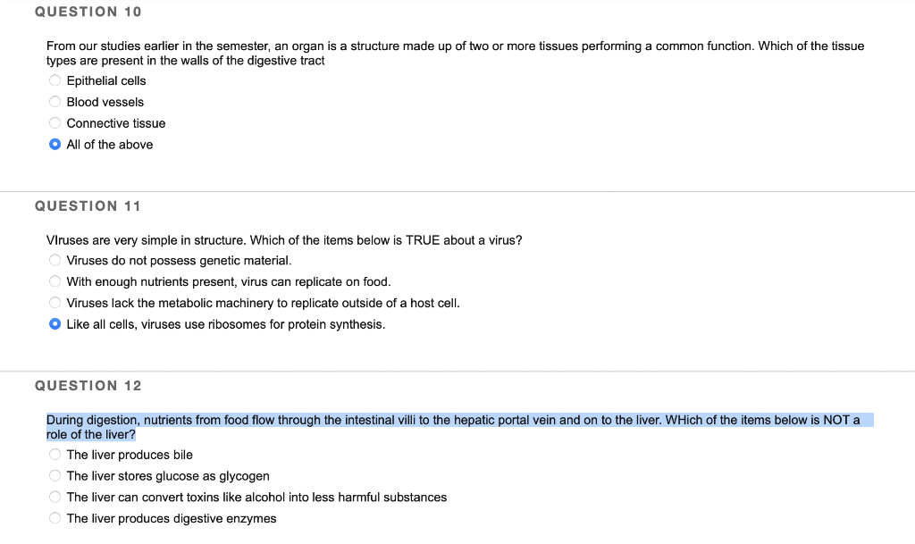 Solved QUESTION 10 From our studies earlier in the semester, | Chegg.com
