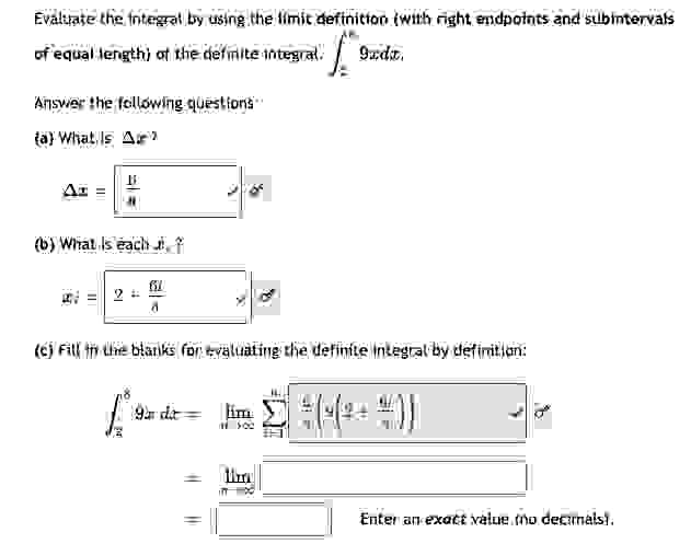 Solved Evaluate the integral by using the limit definition | Chegg.com