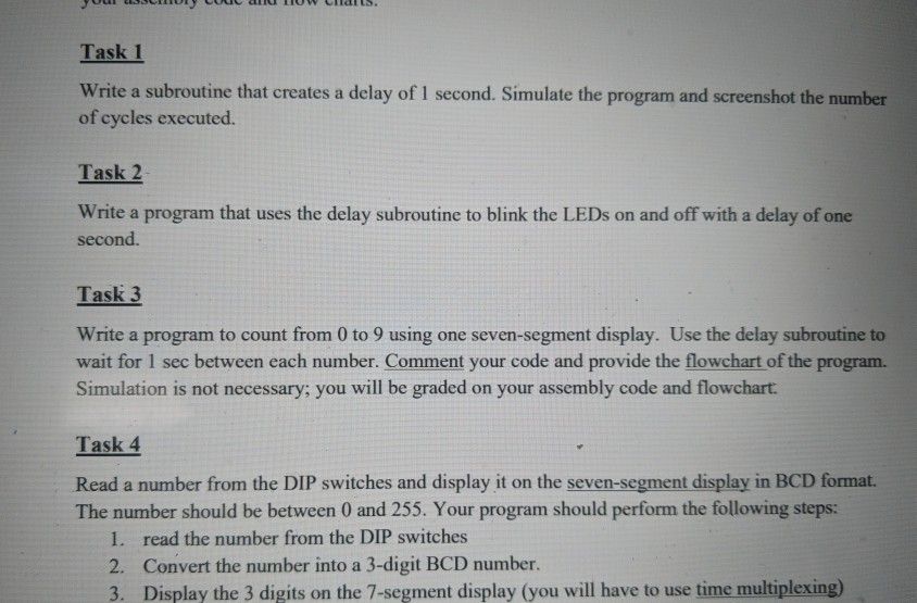 Solved you C TW Challs. Task 1 Write a subroutine that | Chegg.com