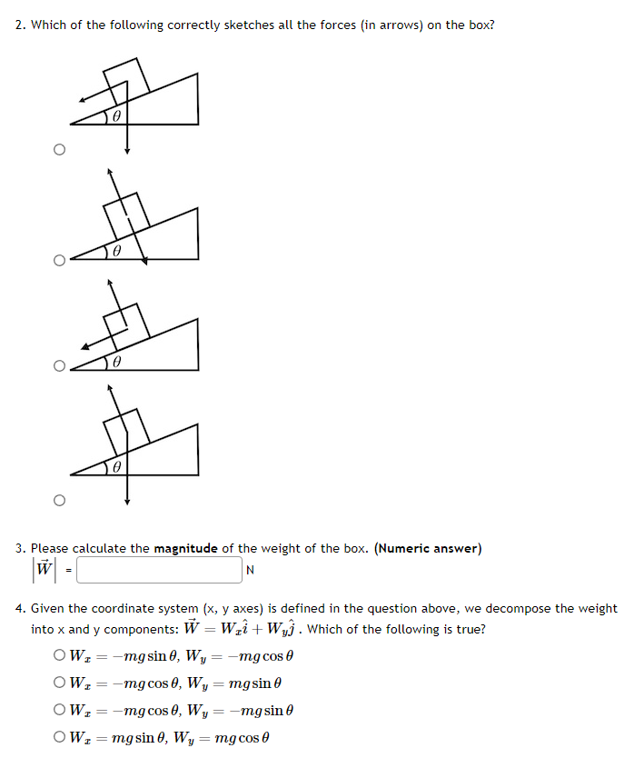 Solved A box of mass m=20 kg is released from rest to slide | Chegg.com