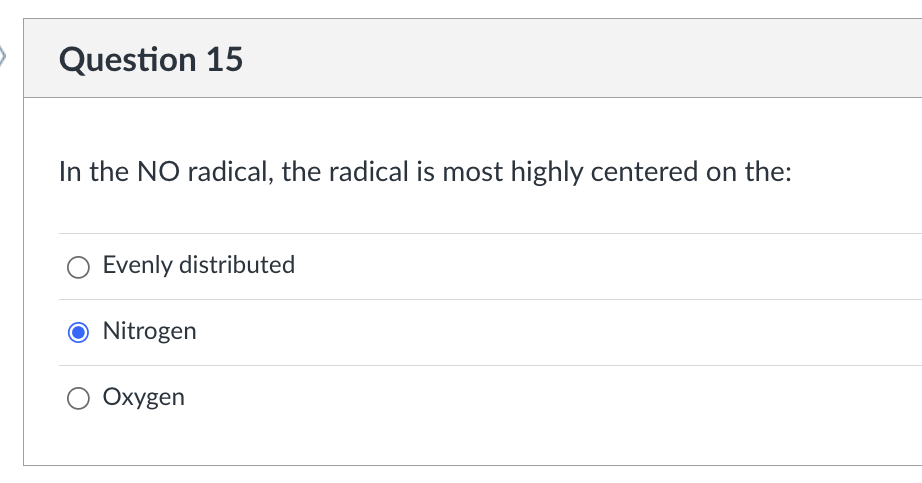 Solved In the NO radical, the radical is most highly | Chegg.com