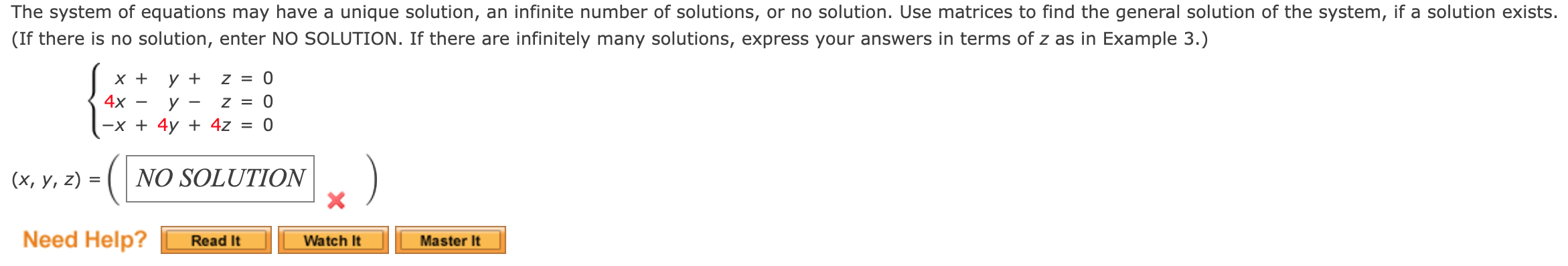 Solved The system of equations may have a unique solution, | Chegg.com