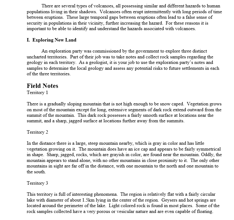 There are several types of volcanoes, all possessing | Chegg.com