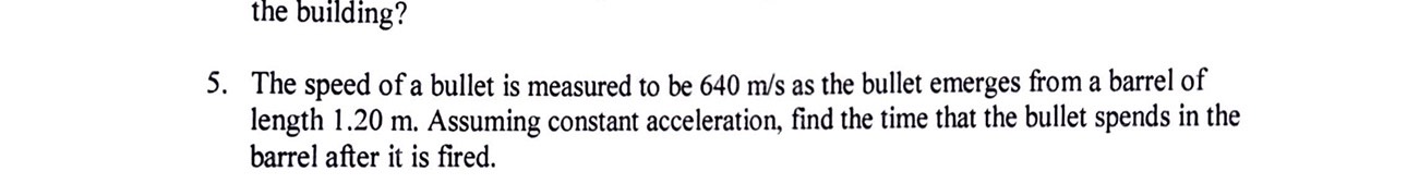 Solved the building?The speed of a bullet is measured to be | Chegg.com
