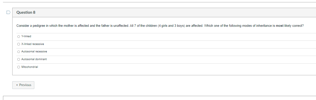 Solved hope the quiz goes well. Question 6 A pedigree | Chegg.com