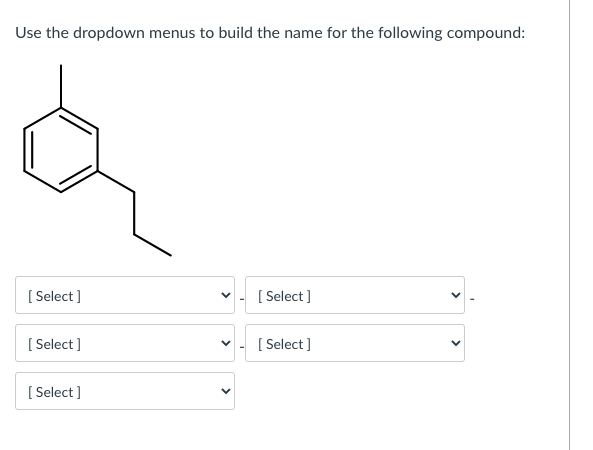 Solved Use the dropdown menus to build the name for the | Chegg.com