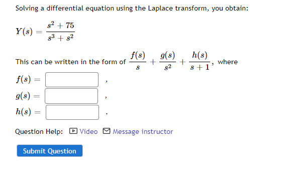 Solved Solving a differential equation using the Laplace | Chegg.com