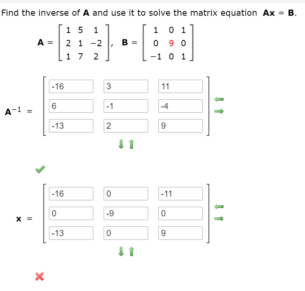 Solved Find the inverse of A and use it to solve the matrix | Chegg.com
