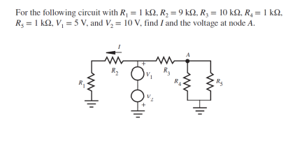Solved For the following circuit with R. = 1 k2, R2 = 9 k2, | Chegg.com