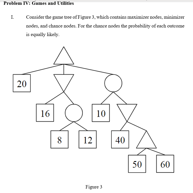 Solved Problem IV: Games and Utilities I. Consider the game | Chegg.com
