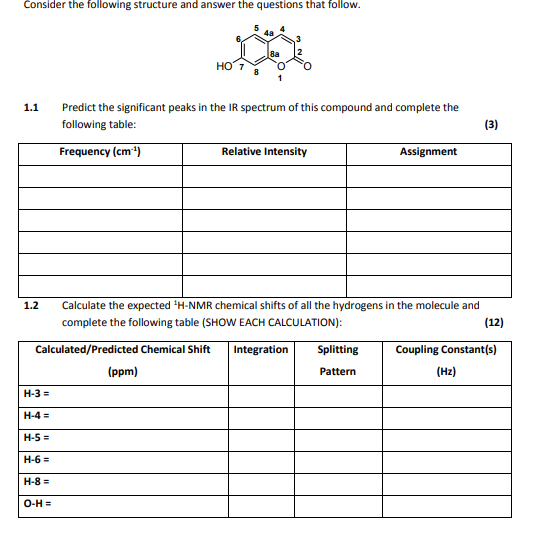 Solved Consider the following structure and answer the | Chegg.com