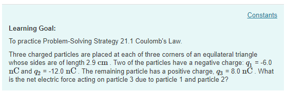 Solved Constants Learning Goal To practice Problem-Solving | Chegg.com