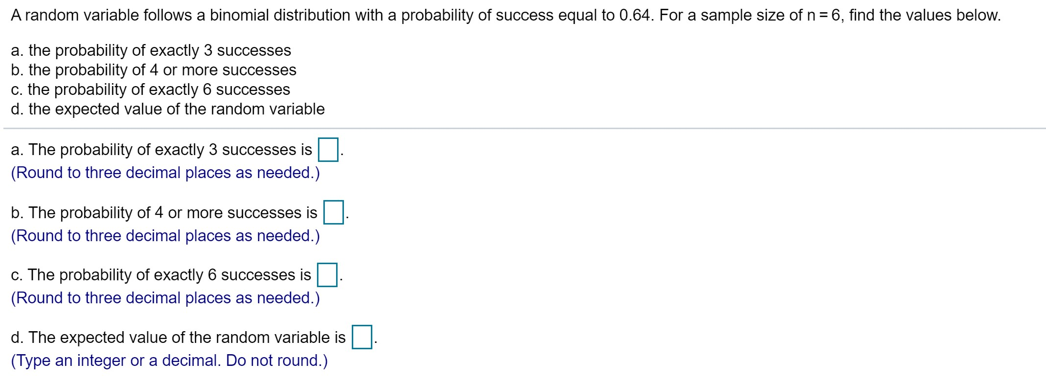 Solved A random variable follows a binomial distribution | Chegg.com