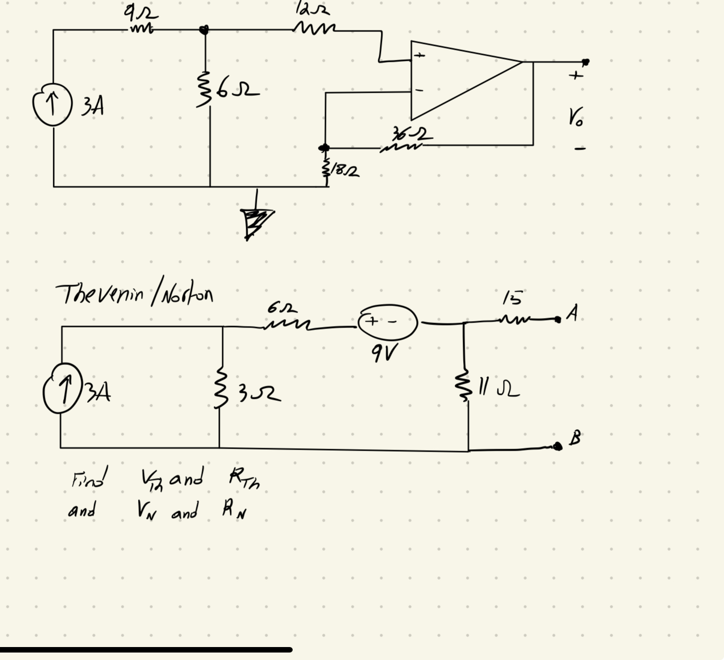 Find VTh and RTh and VN and RN | Chegg.com