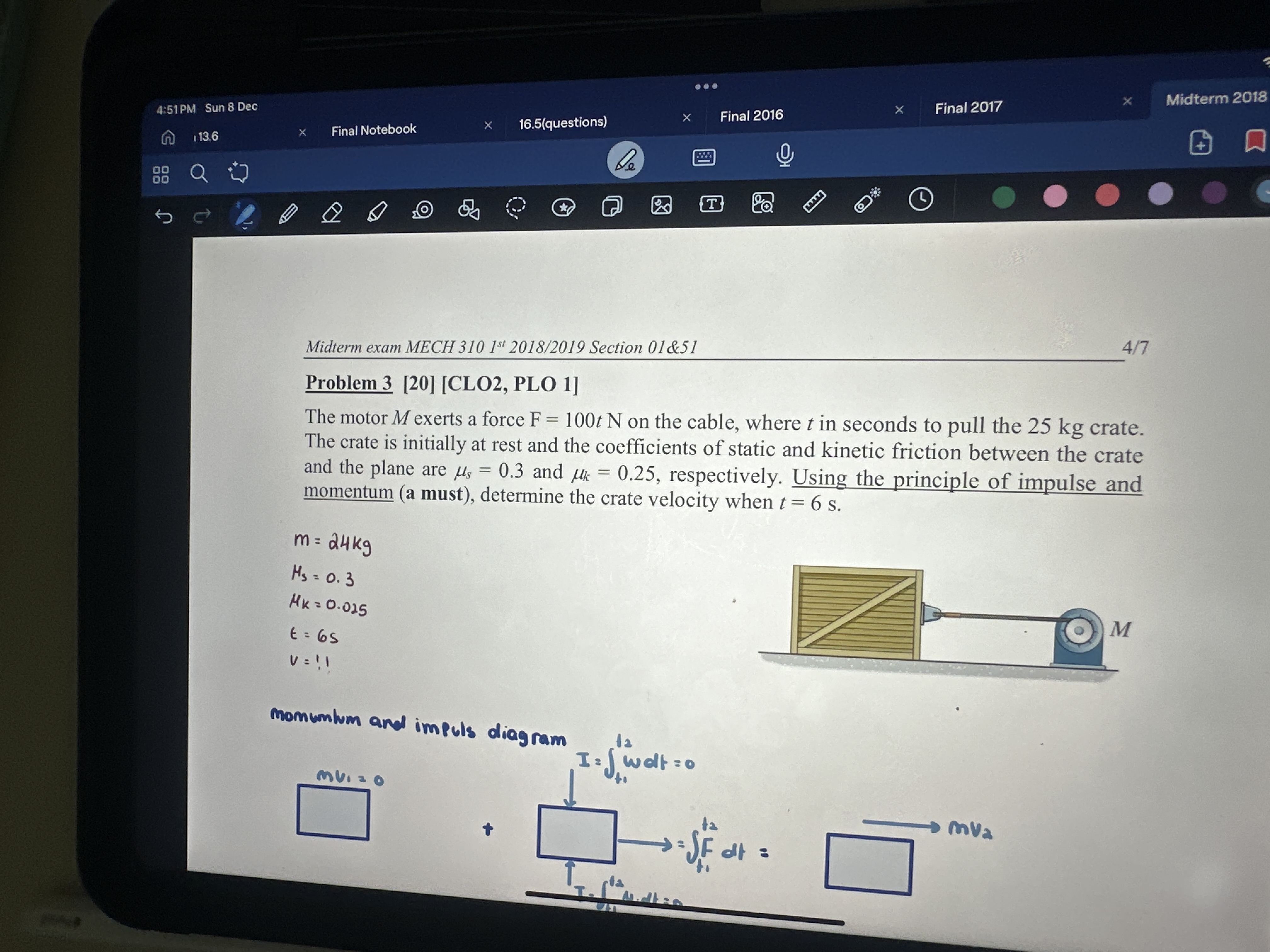 Solved Midterm exam MECH 3101st 20182019 ﻿Section 01 | Chegg.com