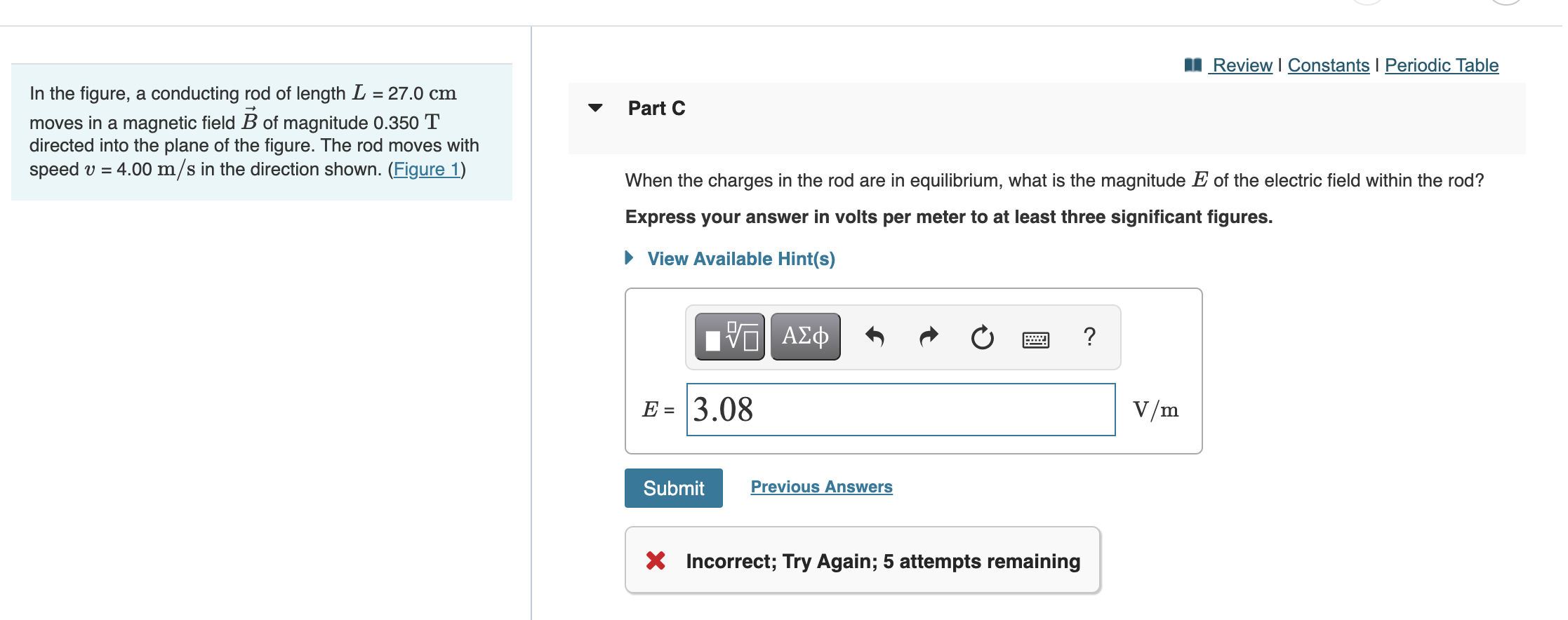 Solved 1 Review | Constants | Periodic Table Part C In the | Chegg.com
