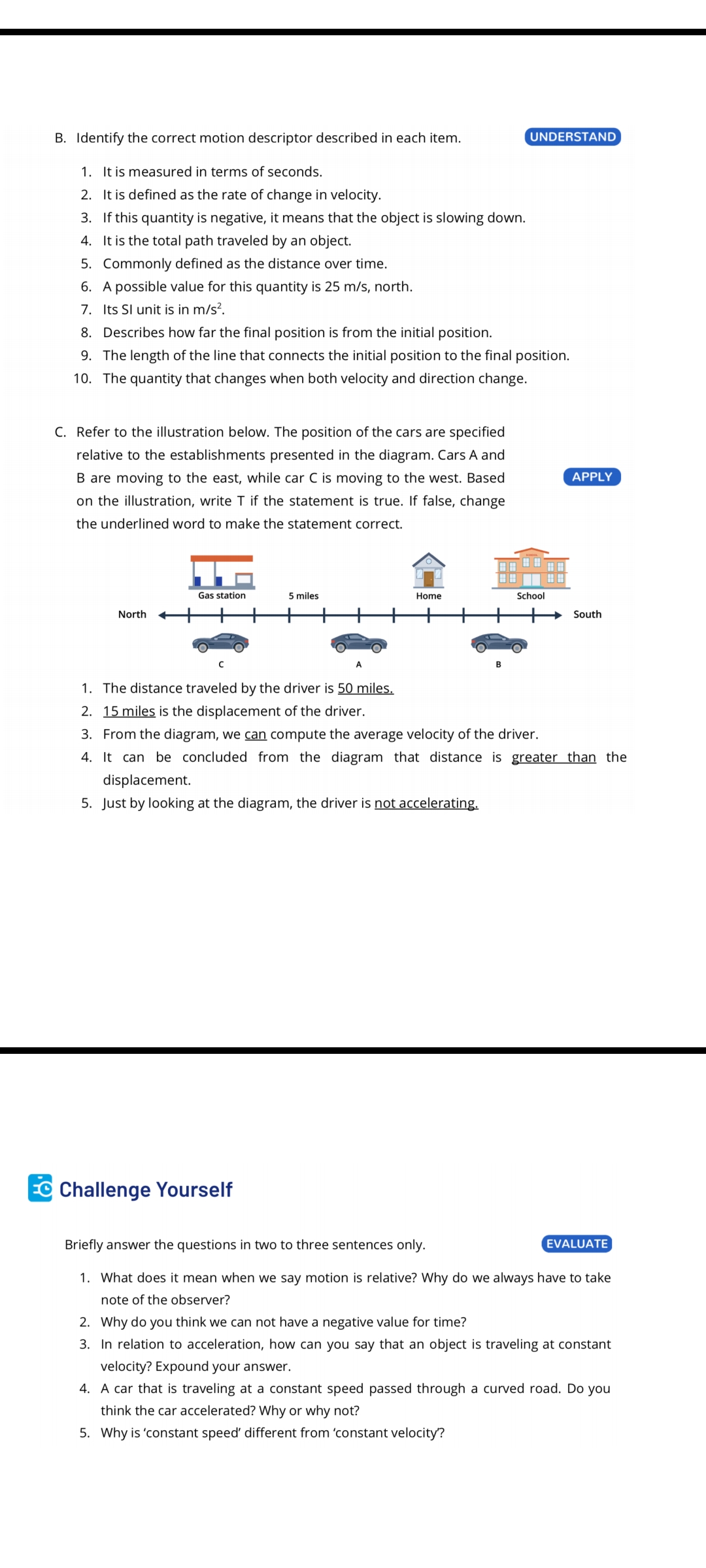 Solved B. Identify the correct motion descriptor described | Chegg.com