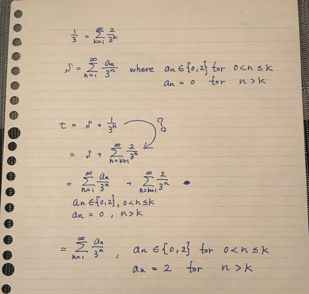 Solved [Part of Cantor set, base 3 expansion] Could anyone | Chegg.com