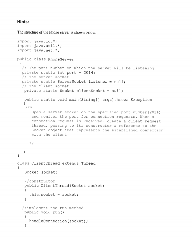 Solved Programming Assignment 3 A multi threaded Phone | Chegg.com
