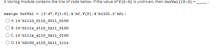 Solved A Verilog module contains the line of code below. If | Chegg.com