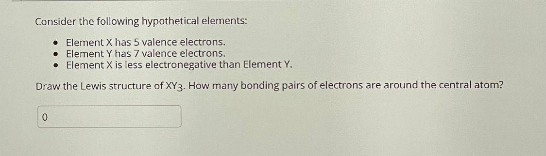 Solved Consider the following hypothetical elements: • | Chegg.com
