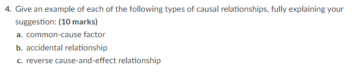 Solved 4. Give an example of each of the following types of | Chegg.com