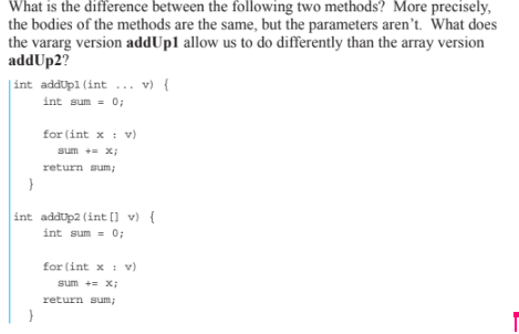 Solved What is the difference between the following two | Chegg.com