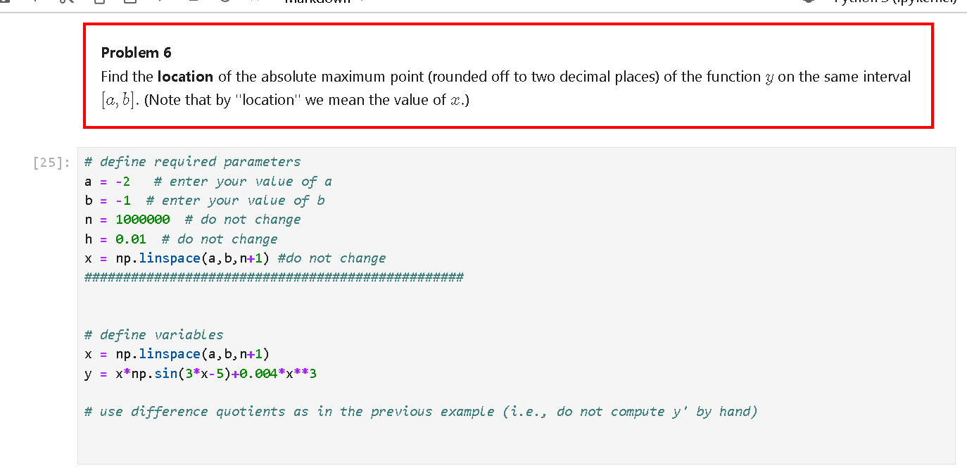 Problem 6Find the location of the absolute maximum | Chegg.com