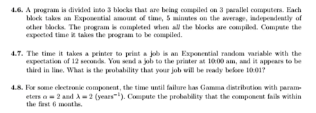 Solved 4.6. A program is divided into 3 blocks that are | Chegg.com