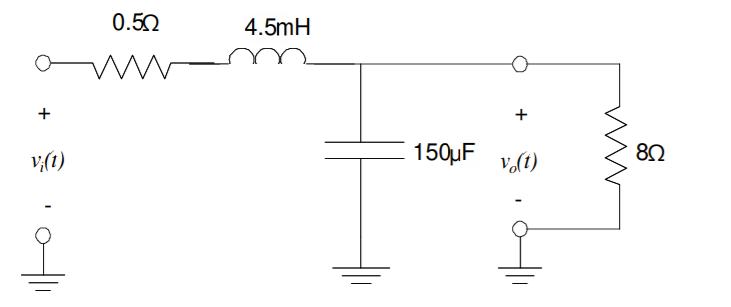Solved The illustrated circuit is a frequency selective | Chegg.com
