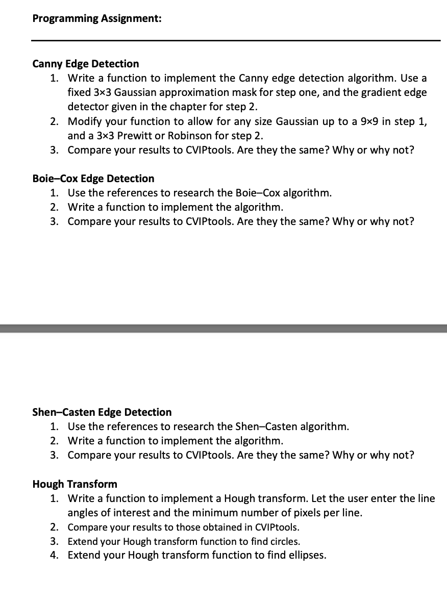 Solved Programming Assignment Canny Edge Detection 1 Write Chegg