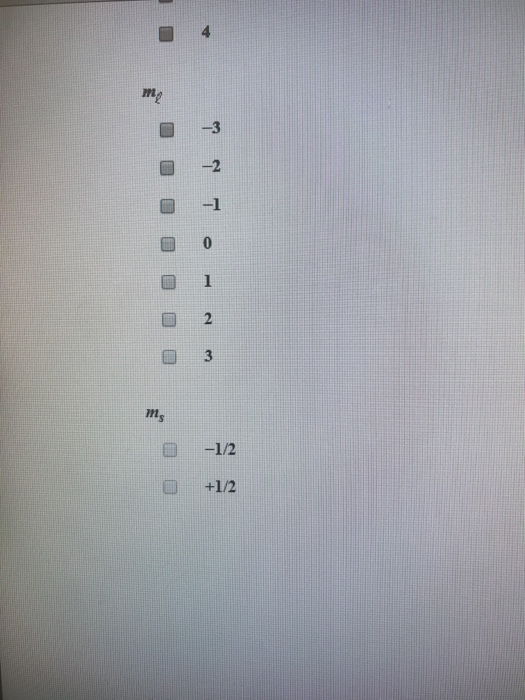 Solved Give all the possible values of the four quantum | Chegg.com