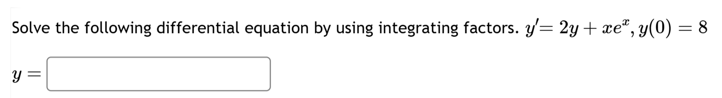 Solved Solve the following differential equation by using | Chegg.com