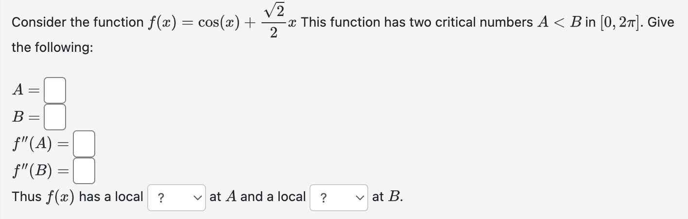 Solved Consider the function f(x)=cos(x)+22x This function | Chegg.com