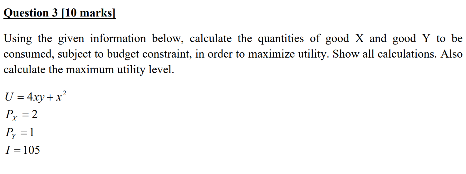 Solved Using the given information below, calculate the | Chegg.com