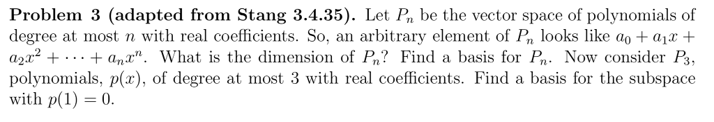 Solved Problem 3 (adapted from Stang 3.4.35). Let P be the | Chegg.com